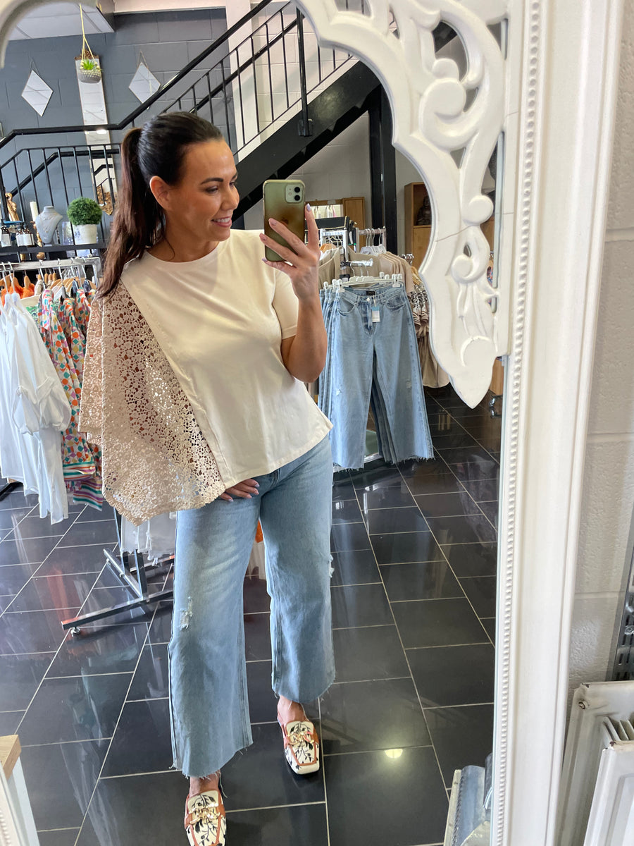 Goa Goa Cream Open Side Lace Top – AML Boutique NI